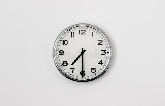Clock 7:30 stock photo. Image of isolated, seven, measurement - 102068818