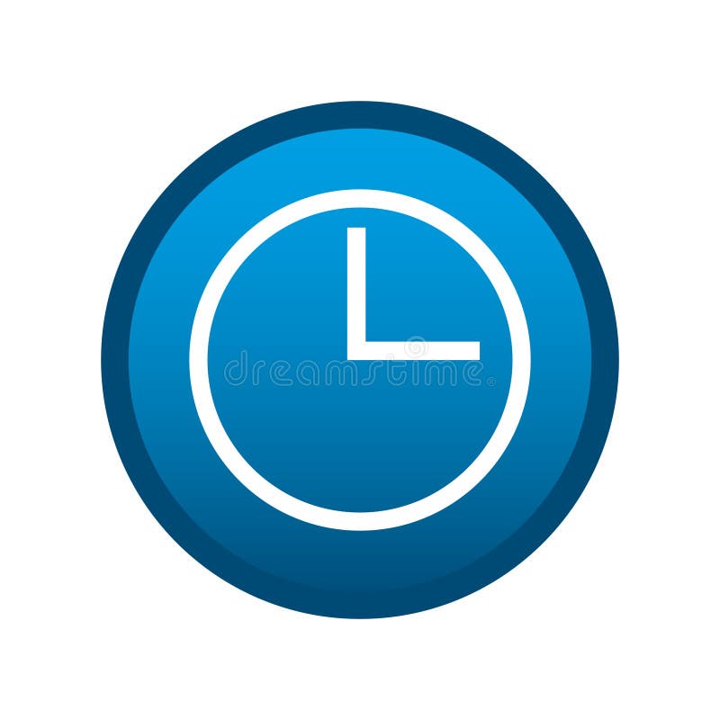Clock Round Media Icon on White Background - Vector Stock Vector ...