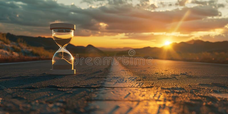 Hourglass on Roadside stock image. Image of timer, contemplation ...