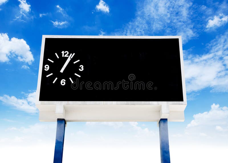 Clock Score Board at Football Stadium Stock Photo - Image of event ...