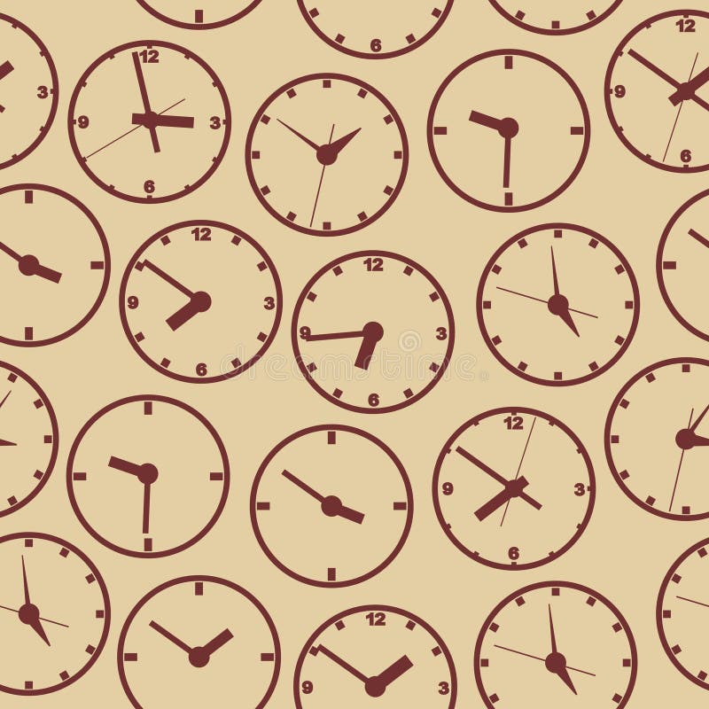 Clock. Seamless. stock vector. Illustration of clockwork - 31729535