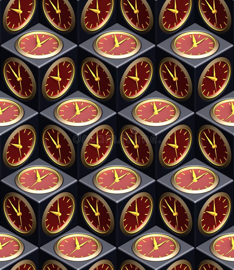 Clock seamless texture stock illustration. Illustration of technics ...