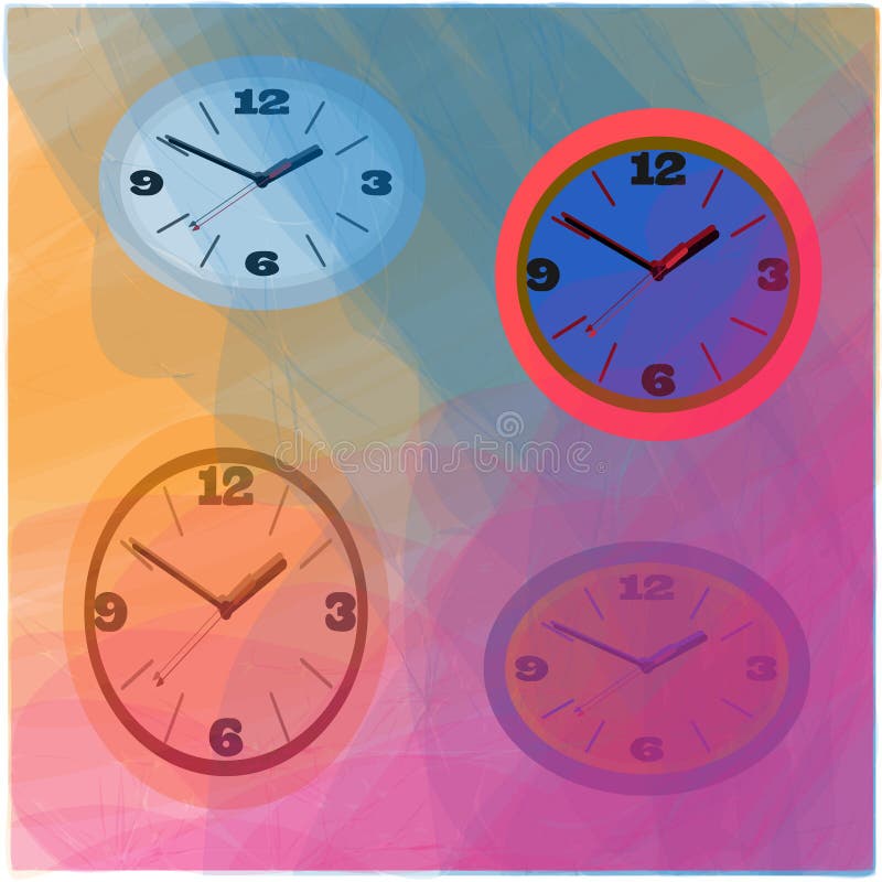 Clock set. stock vector. Illustration of pointer, symbol - 39936397