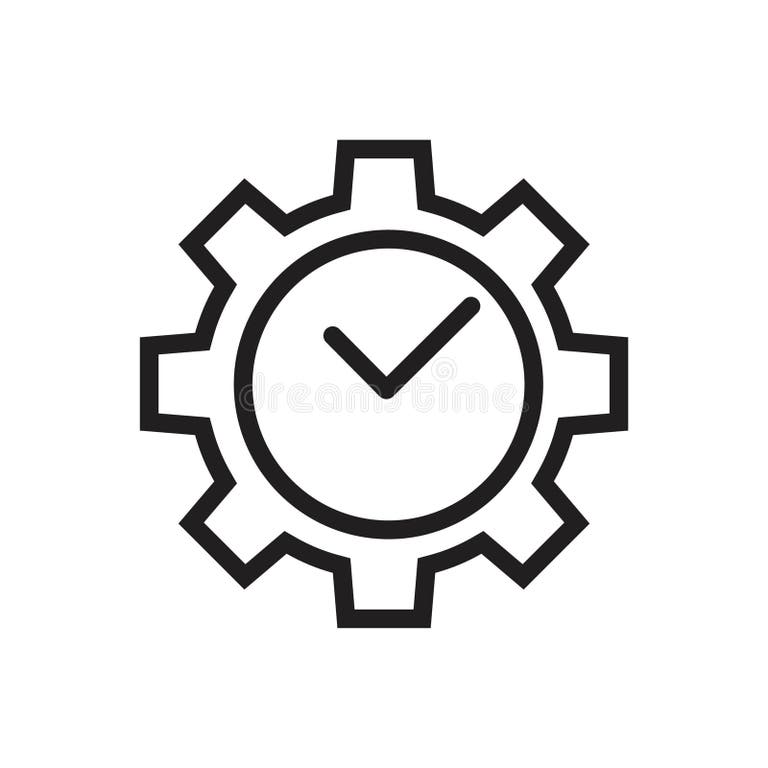 Clock Settings Icon. Vector Illustration Decorative Design Stock Vector ...