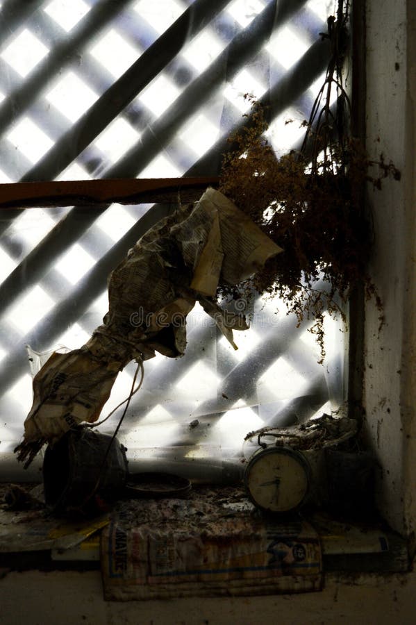 Clock in the Shadow on the Window Stock Photo - Image of interior ...