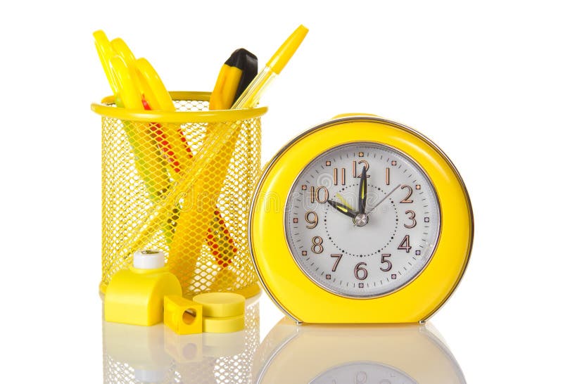 Clock Sharpener and a Puncher Stock Image - Image of black, college ...