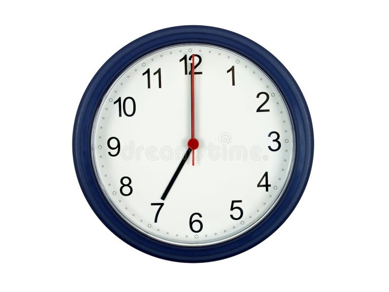 Clock showing 7 o clock stock photo. Image of time, objects - 305386