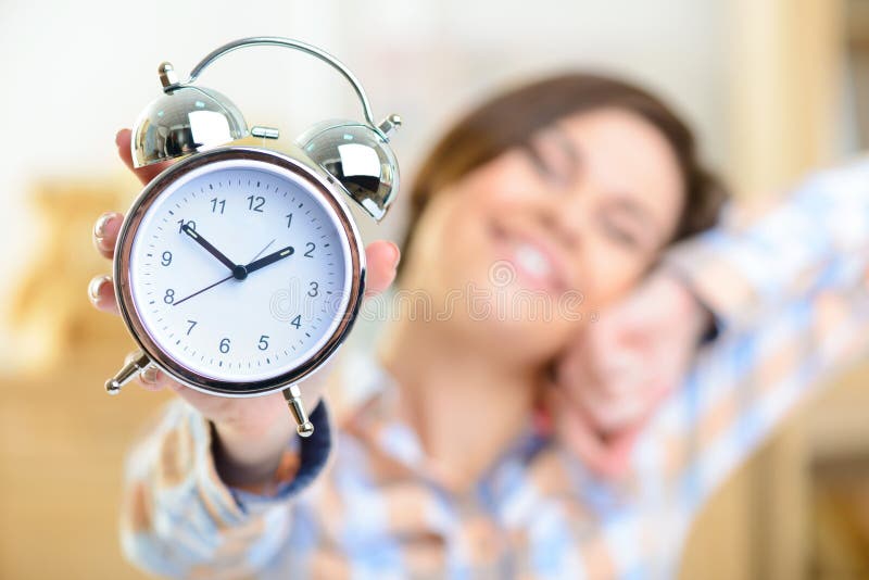 Clock Showing an Afternoon Time Stock Image - Image of apartment ...