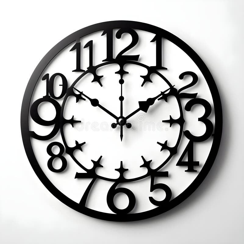A clock showing time stock illustration. Illustration of logo - 377291317