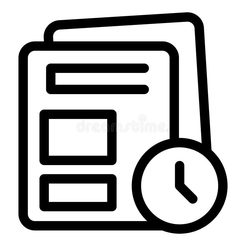 Clock Showing Deadline for Submitting Tax Forms Icon Stock Vector ...