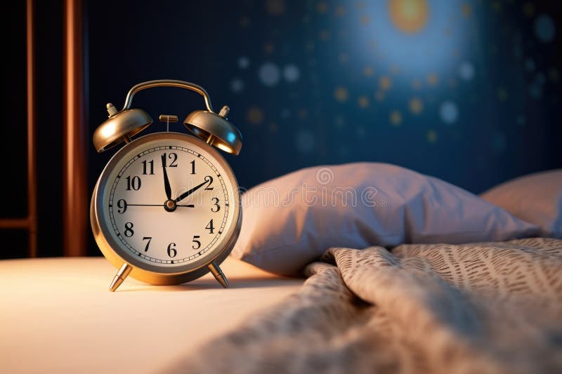Clock Showing an Early Bedtime Stock Photo - Image of generative ...