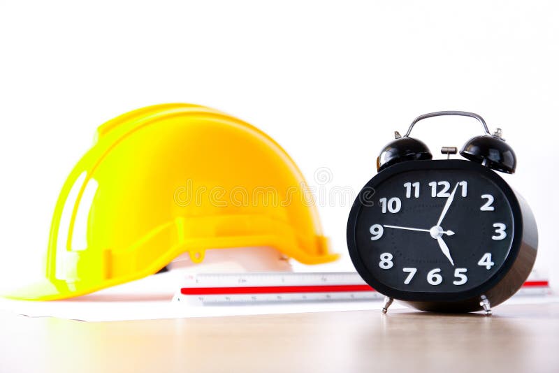 Clock Showing at 5 O`clock. Stock Photo - Image of checking, alarm ...