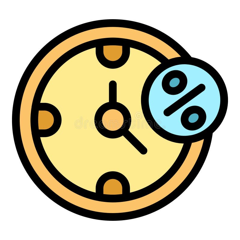 Clock Showing Percentage Symbol for Time Management Concept Stock ...
