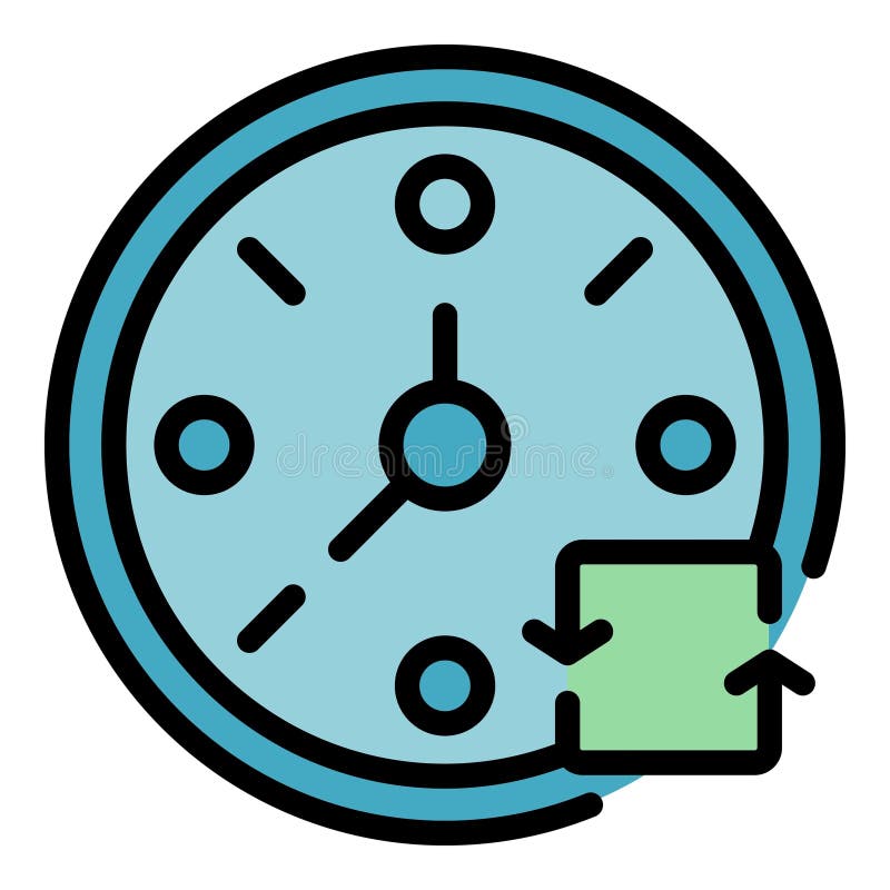 Clock Showing Time Management with Arrows Representing Time Going Up ...