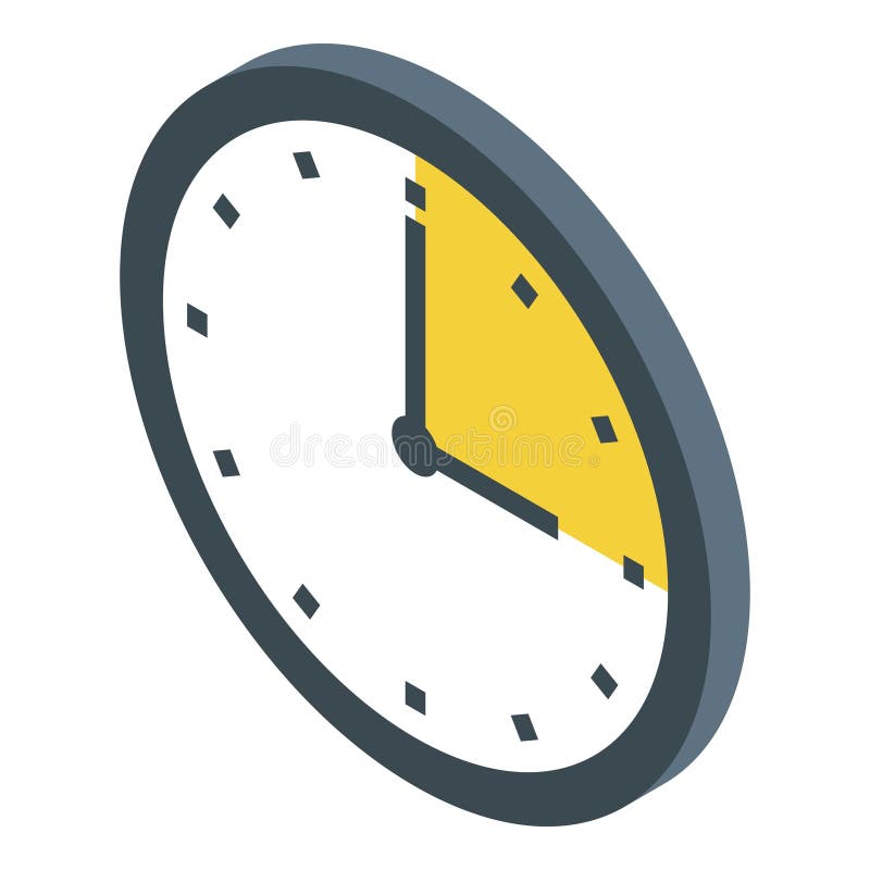 Clock Showing Time Passing Isometric Icon Representing Time Management ...