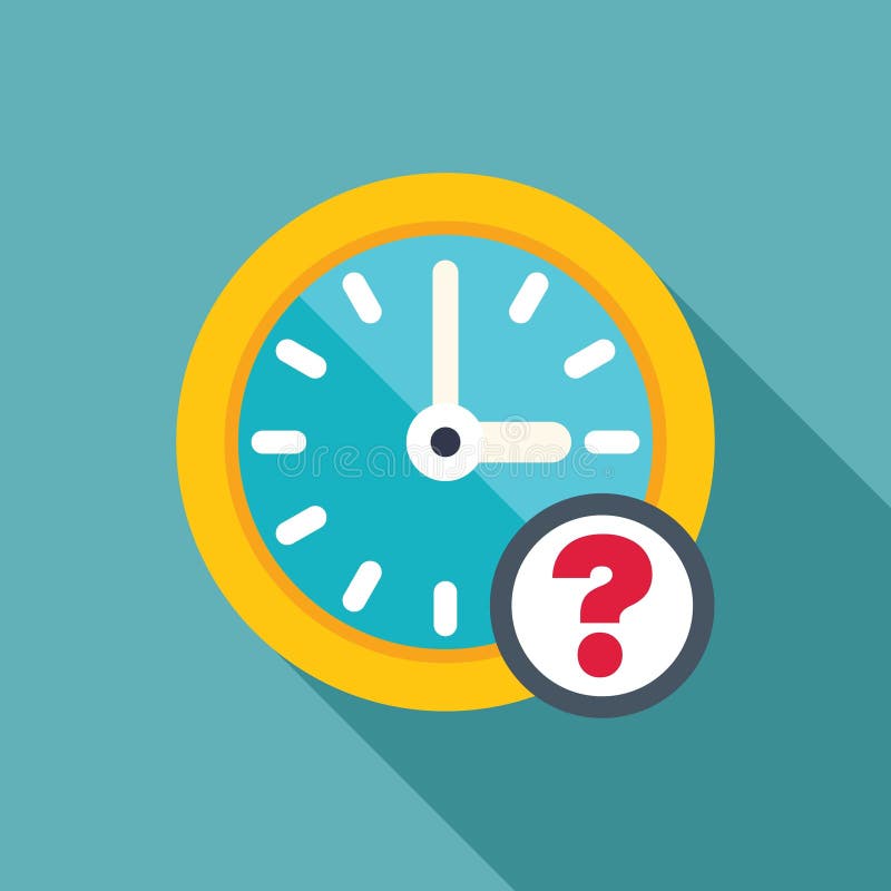 Clock Face Showing Time Passing with Question Mark Asking What Time is ...