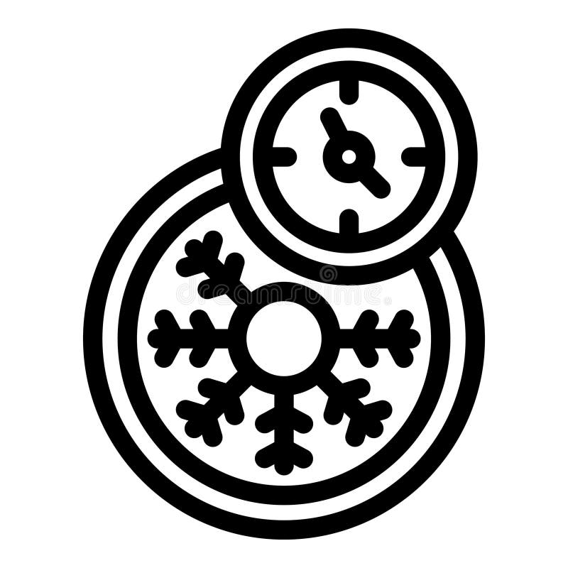 Clock Showing Time Passing until Winter Season Comes Stock Vector ...