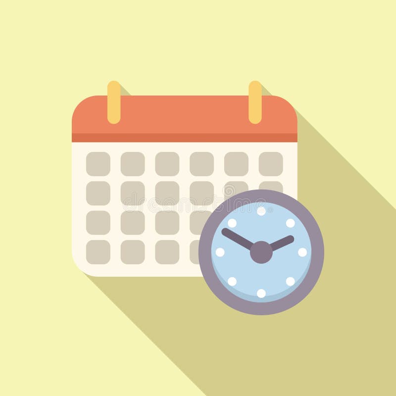 Clock Showing Time Running Out on Calendar Schedule Stock Vector ...