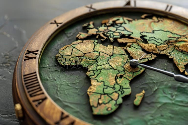 World Map Clock Showing Global Time History Stock Photos - Free ...