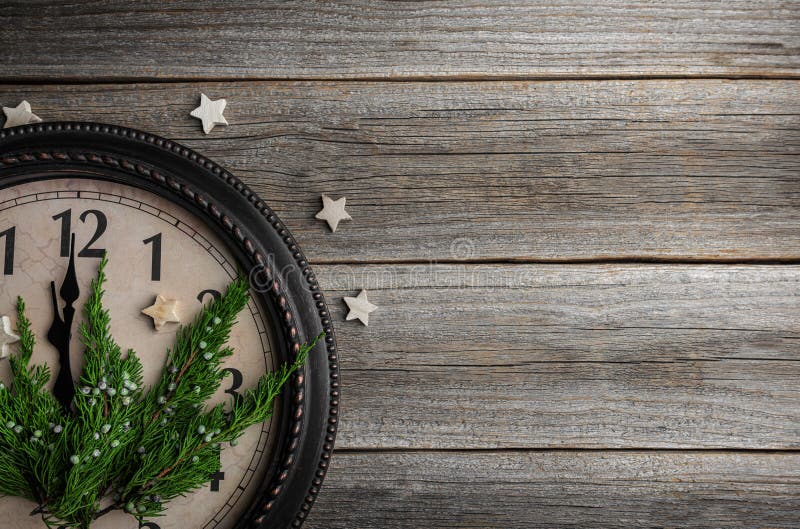 The Clock Shows Midnight. New Year. Stock Image - Image of concept ...
