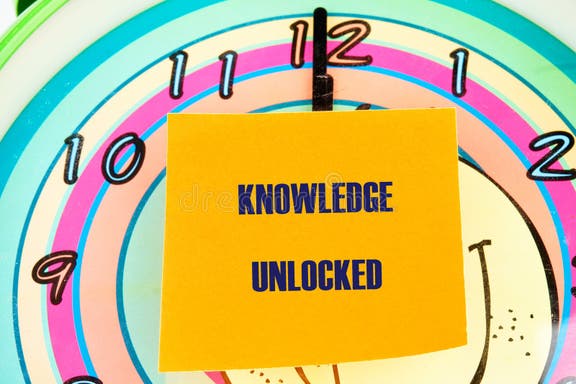 A Clock Shows the Time As a Yellow Sticky Note States Knowledge ...