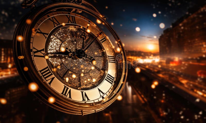 Clock on Side of Building stock illustration. Illustration of face ...