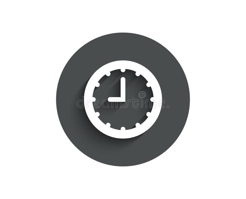 Clock Simple Icon. Time or Watch Sign. Stock Vector - Illustration of ...
