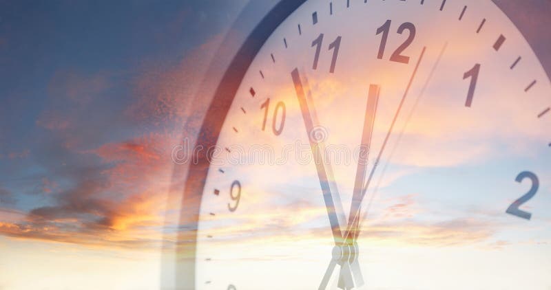 Clock in sky stock image. Image of bright, conceptual - 193992189
