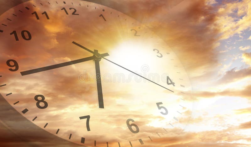 Clock in sky stock image. Image of watch, change, accuracy - 93296855