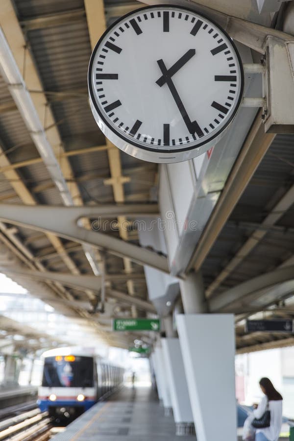 Clock on the Skytrain Station Stock Image - Image of metro, clock: 80766275