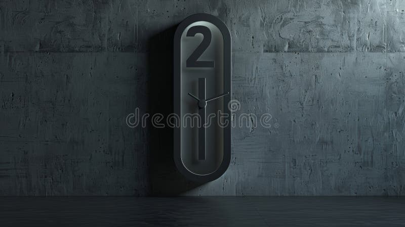 A Clock with a Sleek Elongated Rectangular Shape and Nontraditional ...