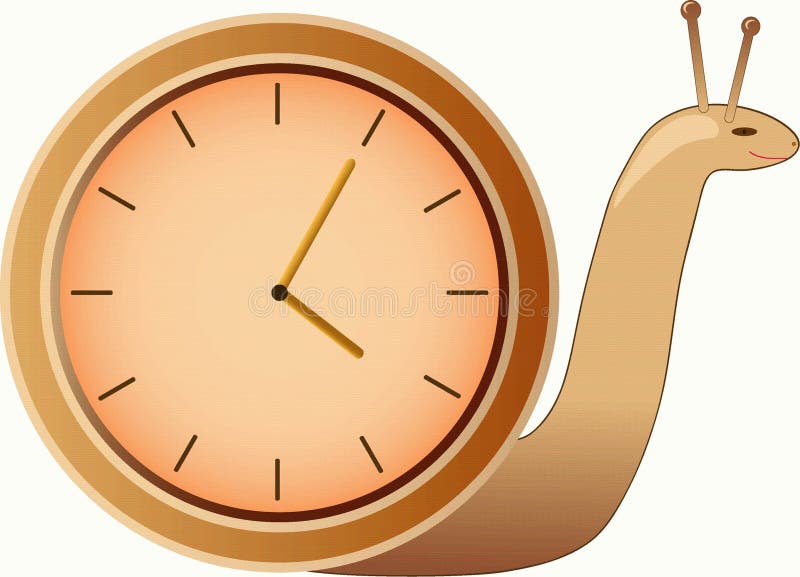 Clock snail stock vector. Illustration of alarm, power - 16001014