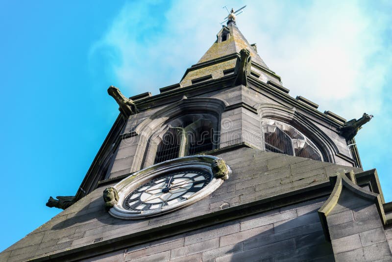 Clock and Spire stock image. Image of village, steeple - 109129451