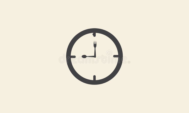 Clock with Spoon and Fork Logo Symbol Icon Vector Graphic Design ...
