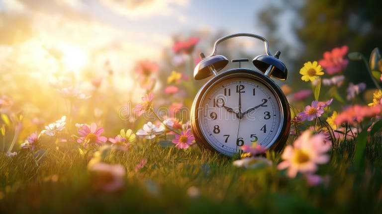 Clock Spring Forward Time Change Stock Illustration - Illustration of ...
