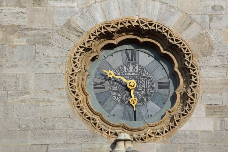 Cathedral Clock Vienna stock image. Image of weight - 134281813
