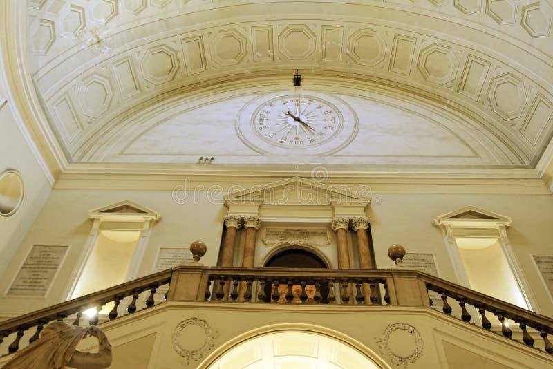 Clock and Stairs in Naples stock photo. Image of italy - 12471854