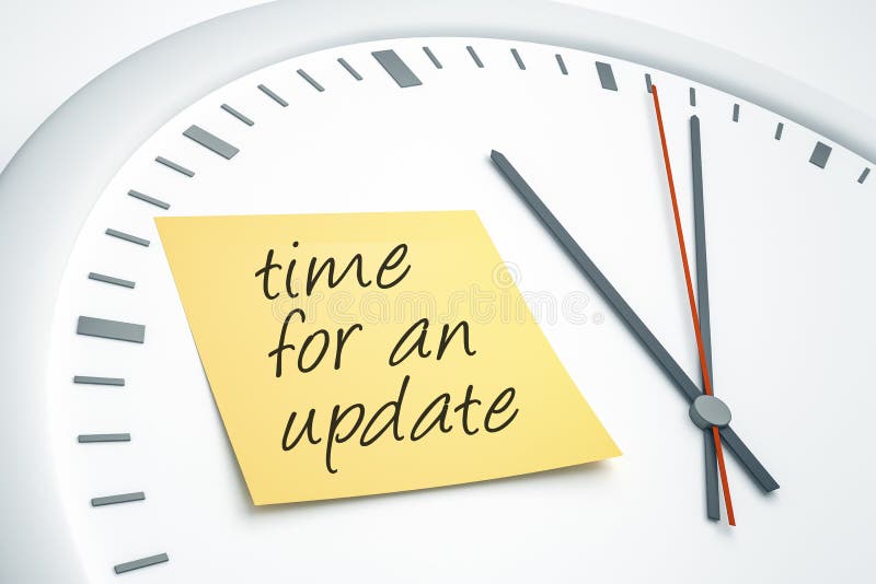 Clock with sticky note stock illustration. Illustration of second ...