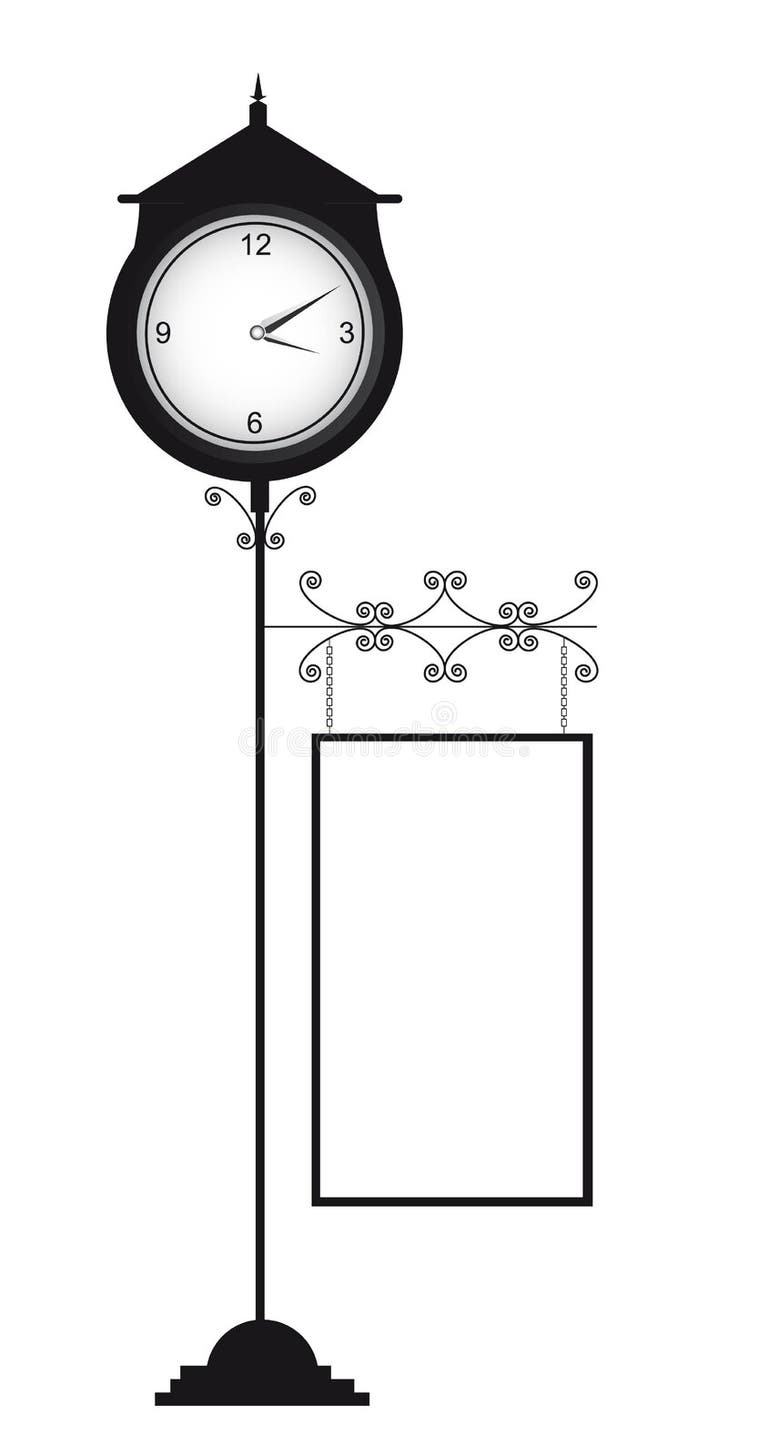 Street Clock Vector Stock Illustrations – 3,629 Street Clock Vector ...