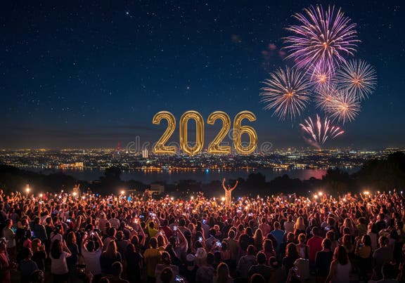 2026 Countdown Moment stock image. Image of festive - 387709483