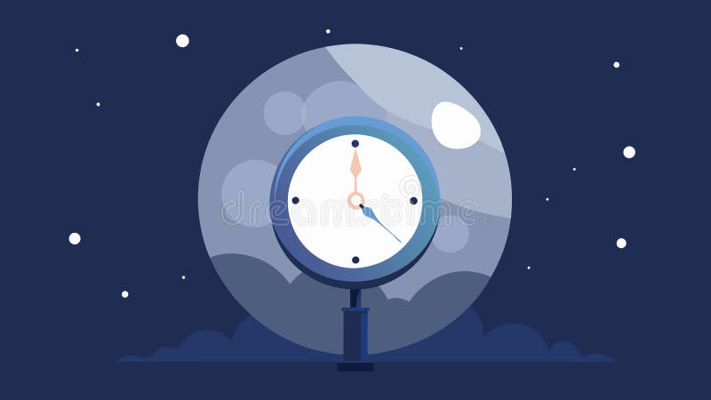 A Clock Stuck at Midnight with a Full Moon Shining Above Symbolizing ...