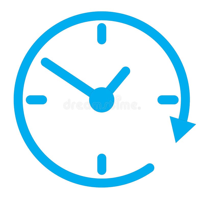 Red Clock Icon on White Background. Clock Sign. Flat Style. Red Clock ...
