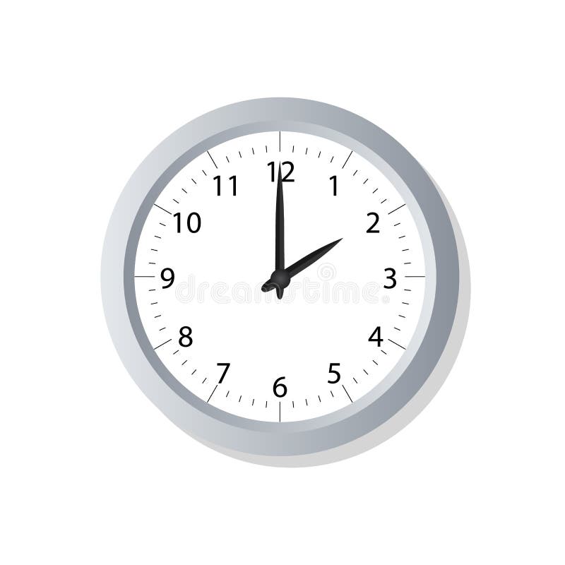Clock symbol icon on white stock vector. Illustration of computer ...