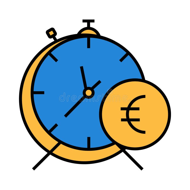 Clock, Table Clock, Money, Dollar, Time, Time Money Icon Stock Vector ...