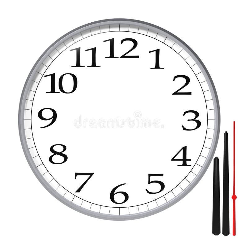 Clock template stock illustration. Illustration of aluminum - 19947863