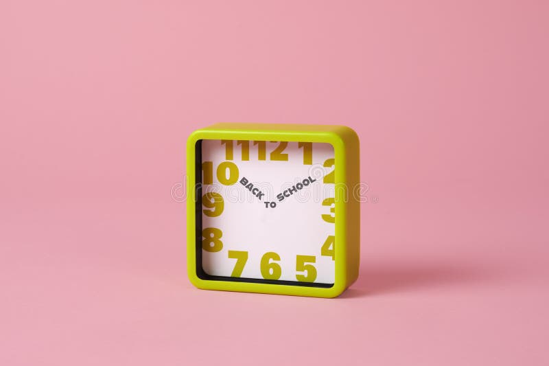 Clock with the Text Back To School Stock Illustration - Illustration of ...