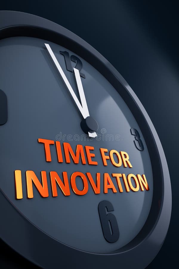 Time for Innovation at the Wall Stock Illustration - Illustration of ...
