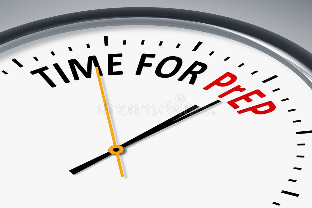 Clock with Text Time for PrEP Stock Illustration - Illustration of ...