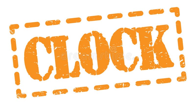 CLOCK Text Written on Orange Stamp Sign Stock Illustration ...