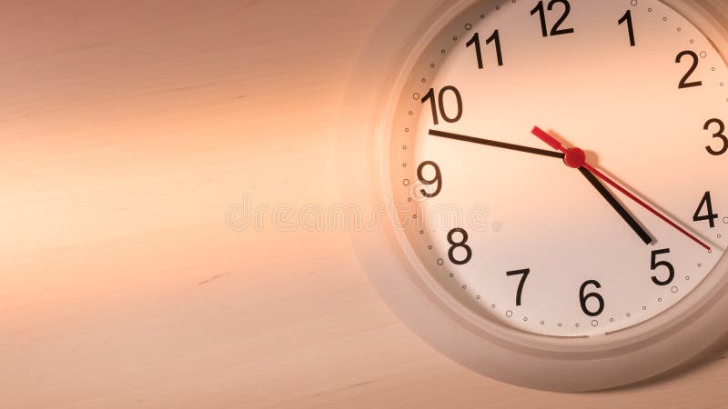 Clock Ticking Showing Five Hours Stock Photo - Image of time, hours ...